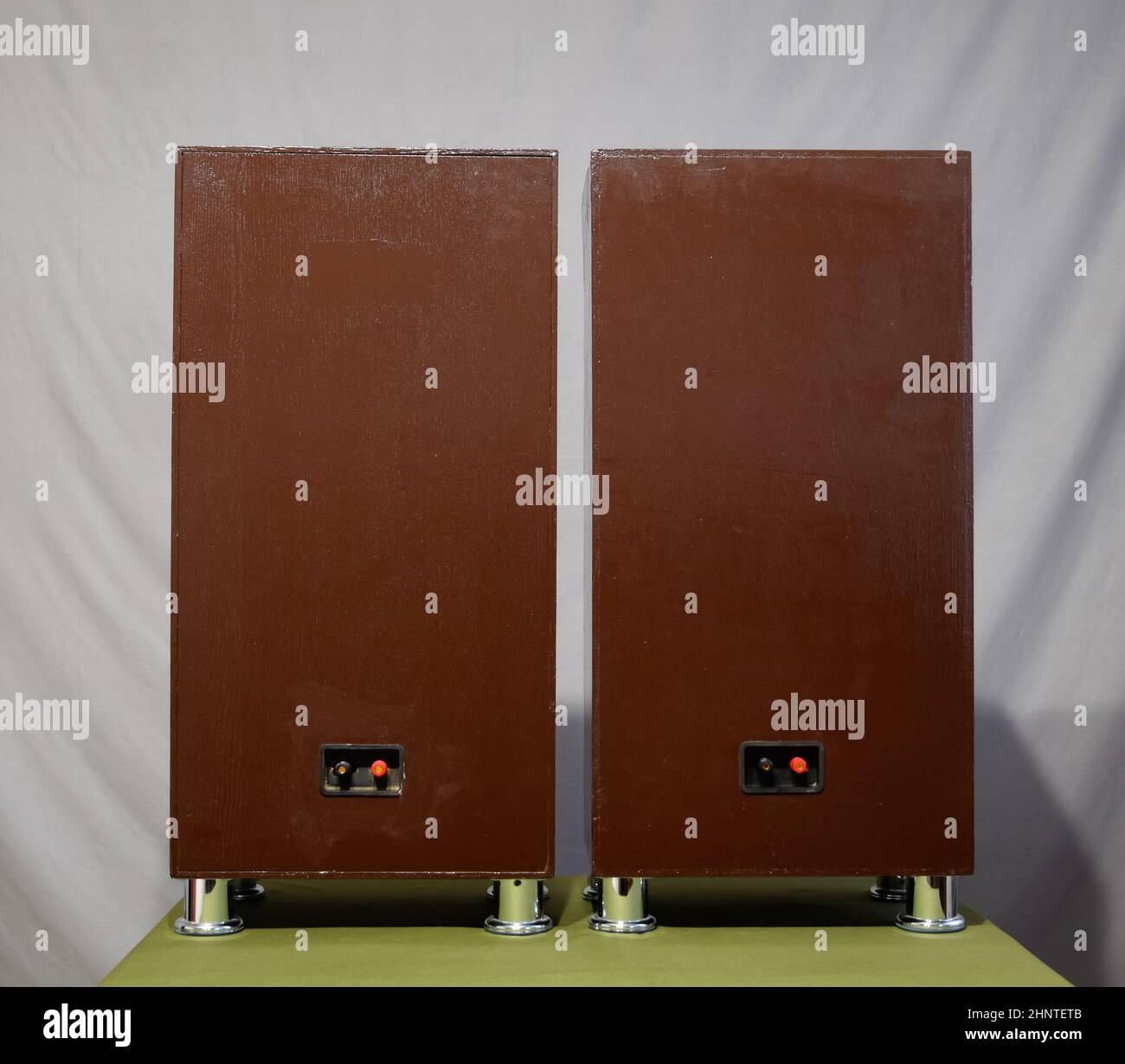 Music speakers, vintage speakers. back view Stock Photo - Alamy