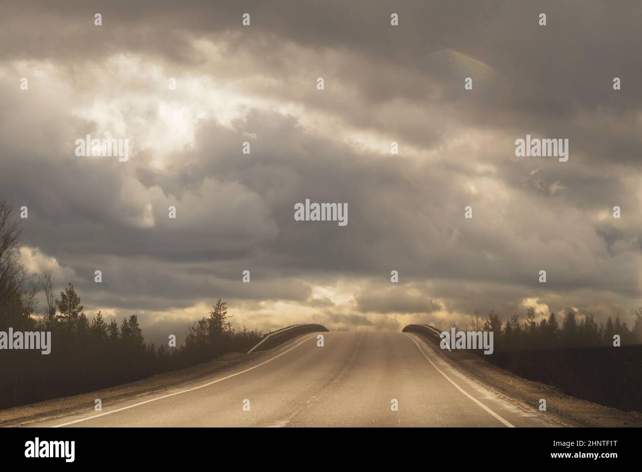 Beautiful road. asphalt highway background. landscape with long ...