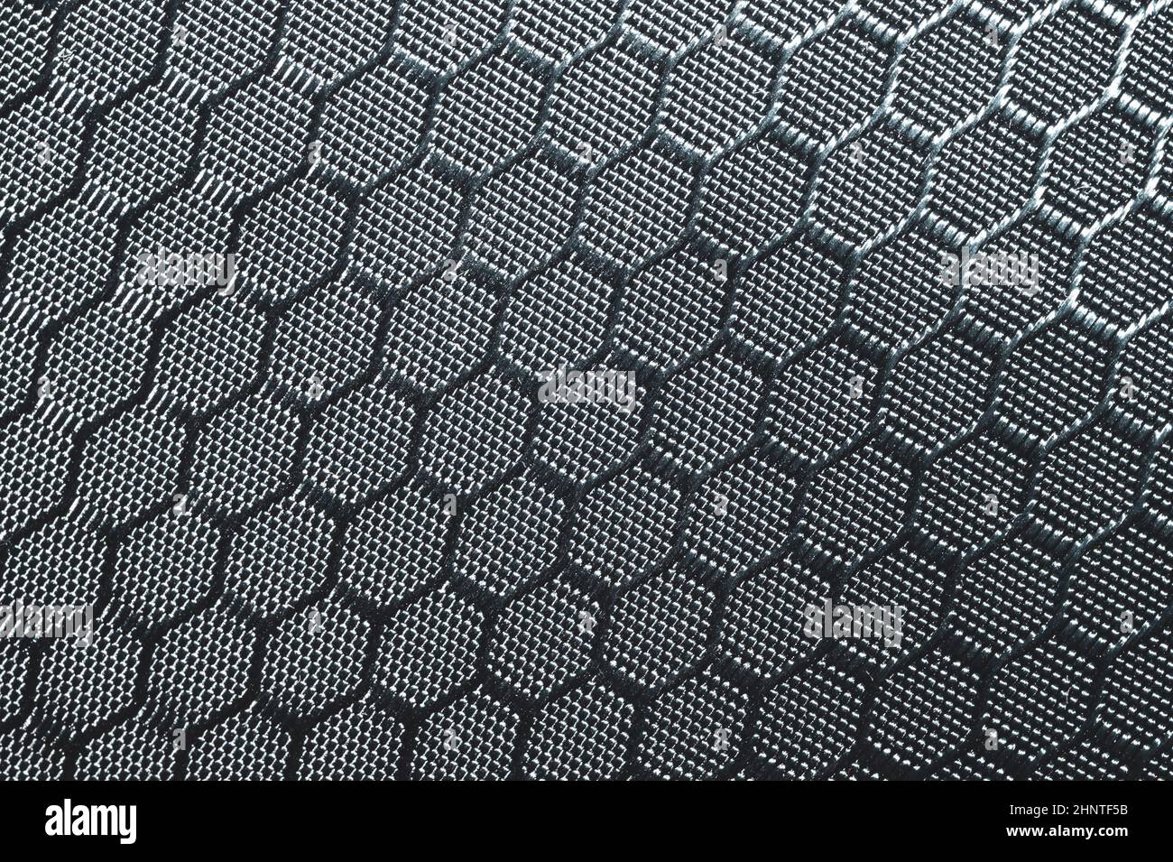 Fabric texture with hex shaped cells. textile background. woven ...