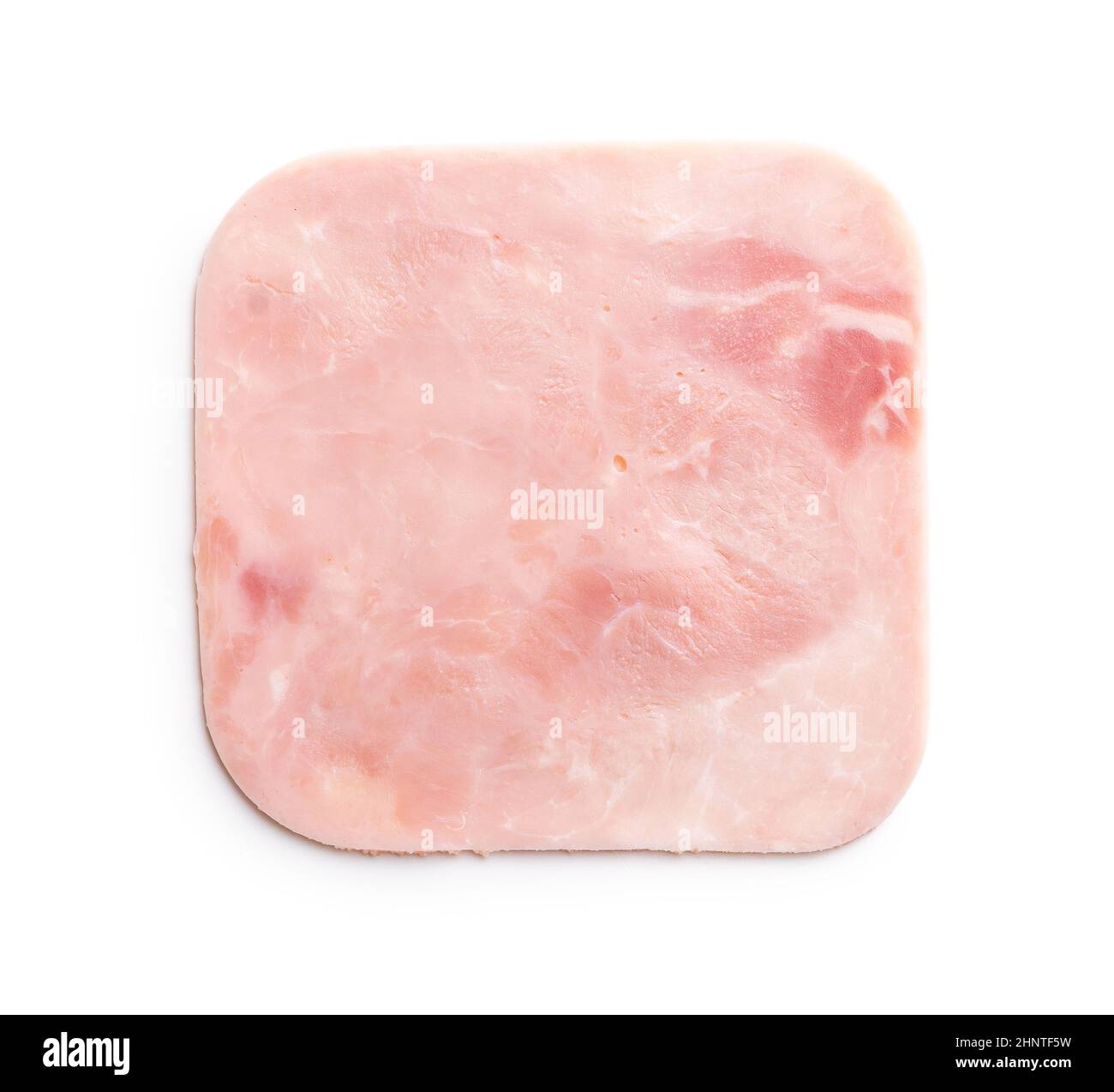 Sliced pork ham isolated on white background Stock Photo - Alamy