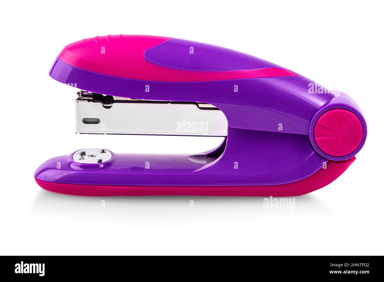 The new pink stapler isolated on white background Stock Photo - Alamy