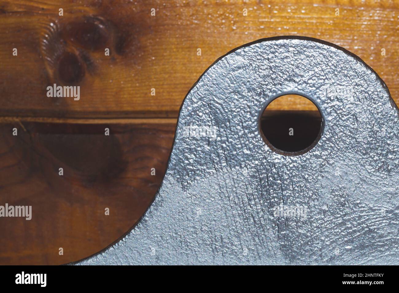 Stove damper close up. steel plate shutter for regulation of air ...