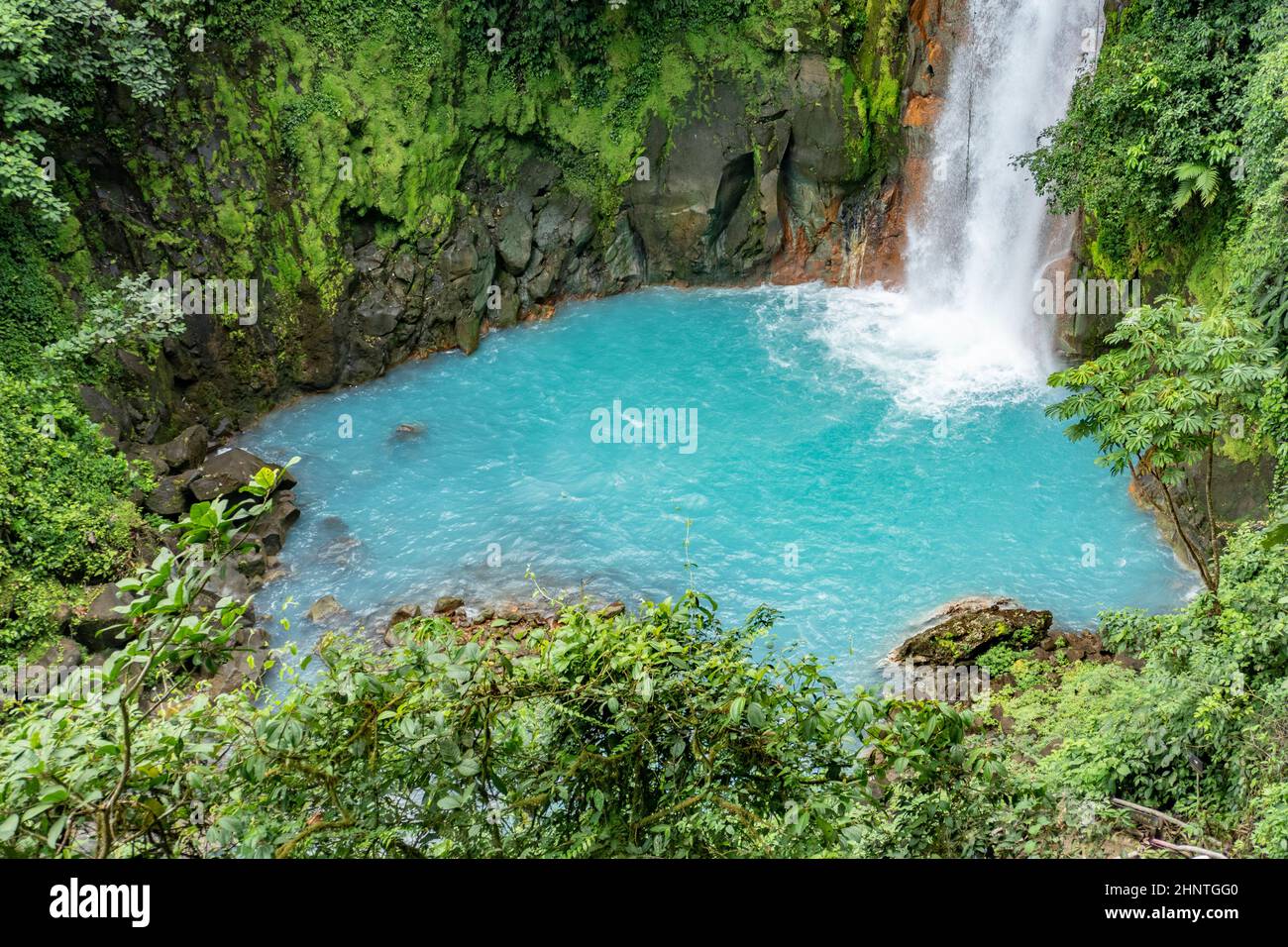 scenic waterfall in tenorio volcano national park, Costa Ricac Stock ...