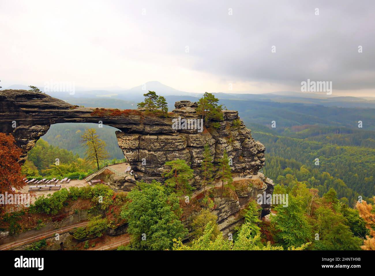 Prebischtor in Bohemian Switzerland is a natural wonder and was created ...