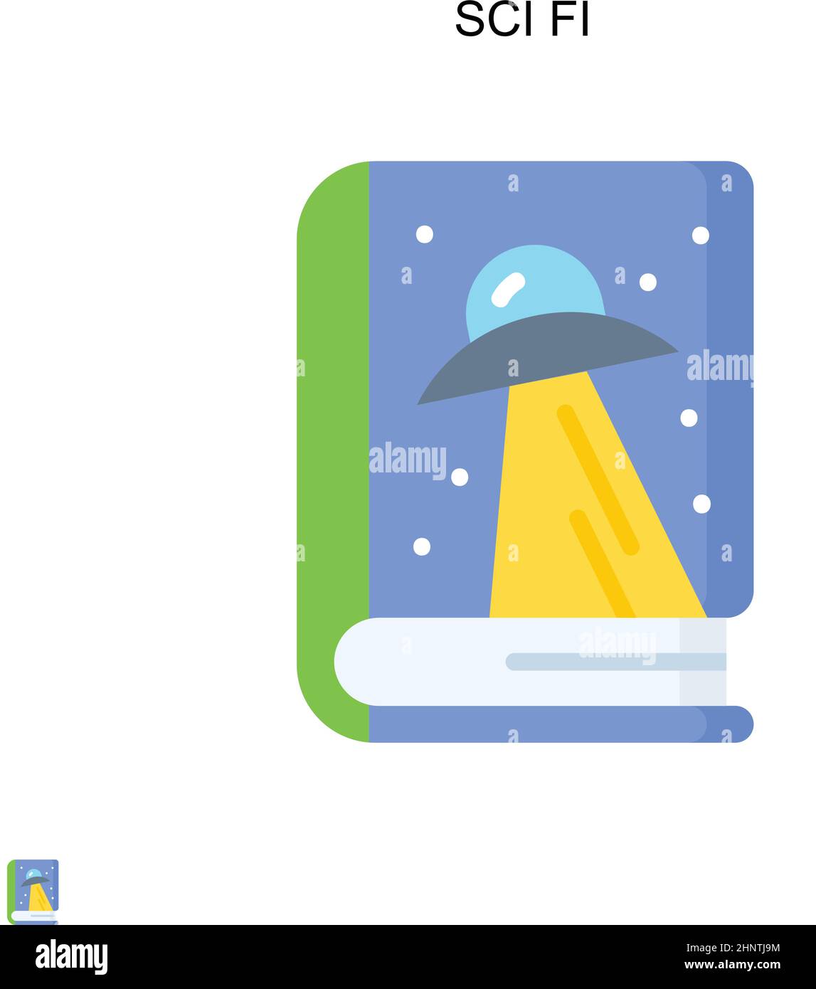 Sci fi Simple vector icon. Illustration symbol design template for web ...