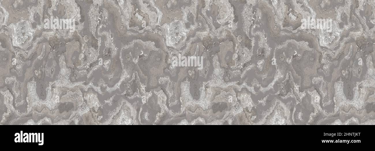 Grey tonal marbled seamless border texture. Irregular pale ink blotch ...