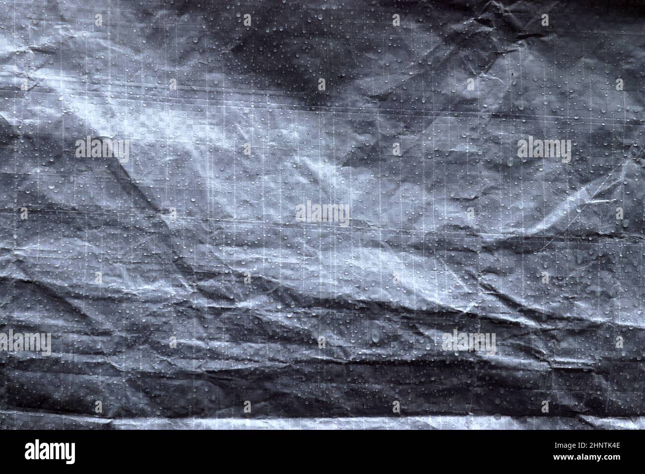 Close up detailed view on plastic foil and plastic surfaces in high ...