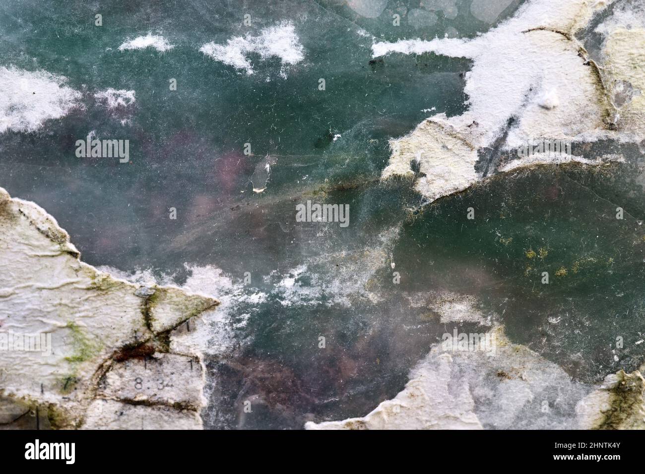 Close up detailed view on plastic foil and plastic surfaces in high ...