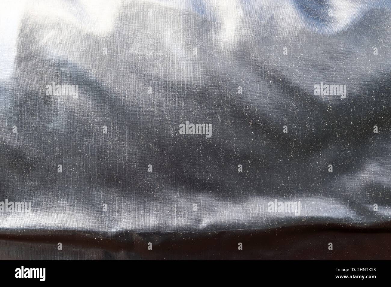 Close up detailed view on plastic foil and plastic surfaces in high ...