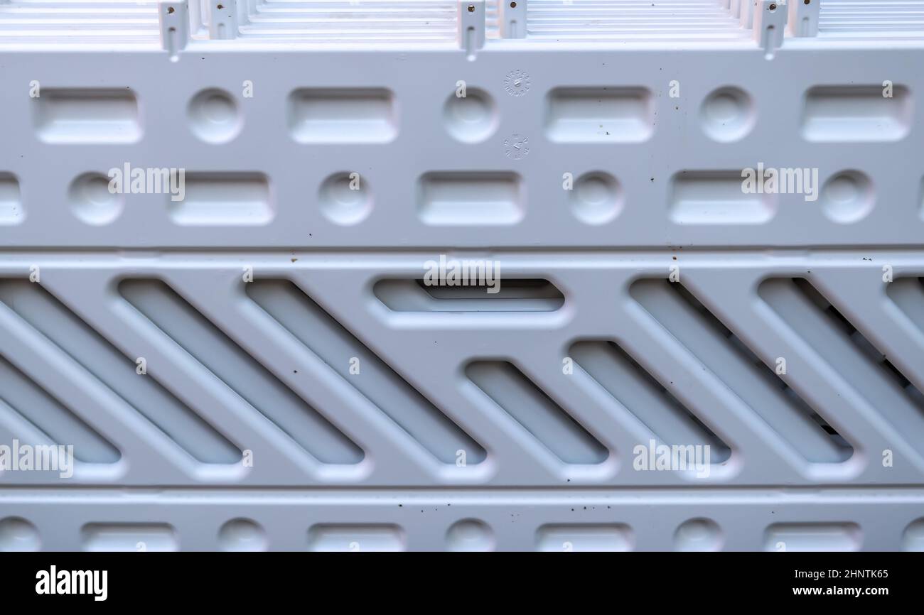 Close up detailed view on plastic foil and plastic surfaces in high ...