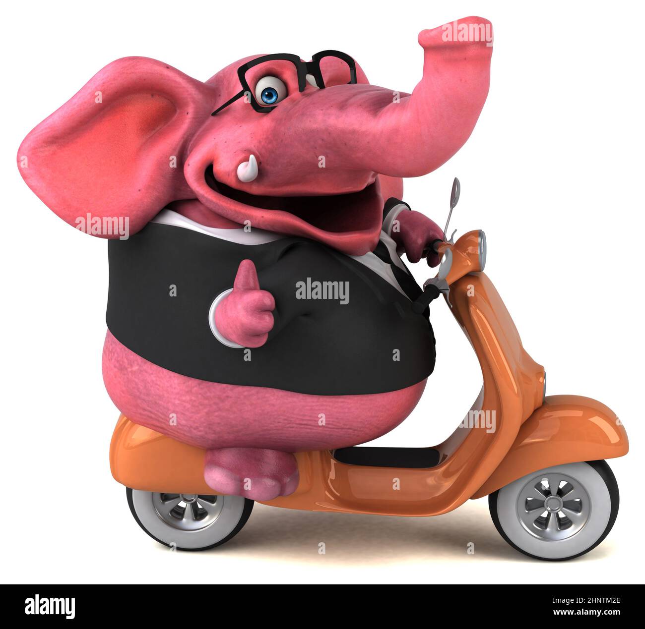 Fun elephant - 3D Illustration Stock Photo - Alamy
