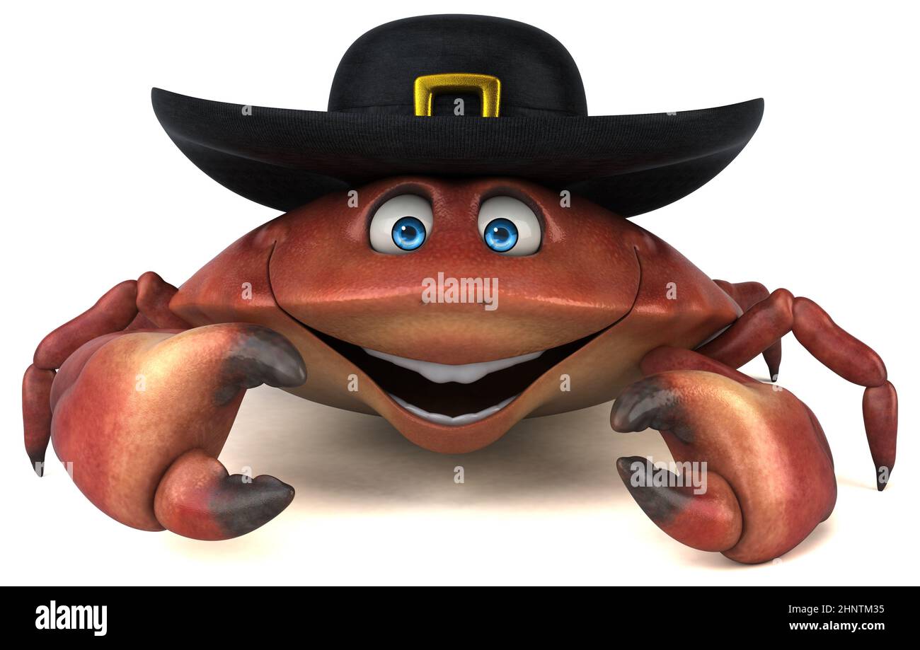 Fun crab - 3D Illustration Stock Photo - Alamy