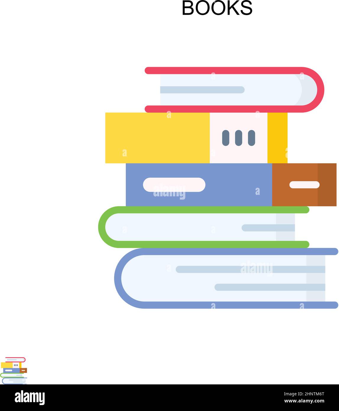 Books Simple vector icon. Illustration symbol design template for web ...
