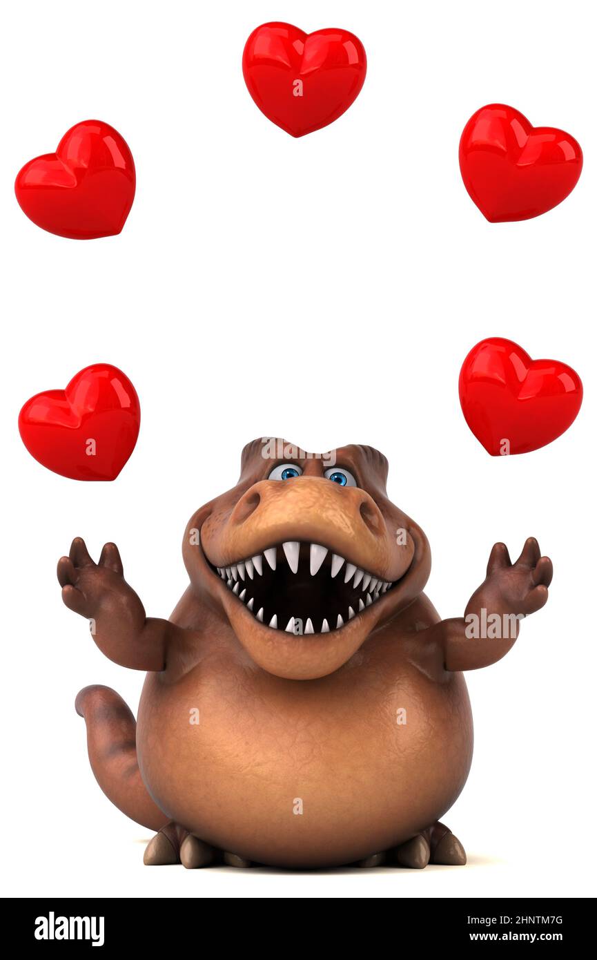 Fun dinosaur - 3D Illustration Stock Photo - Alamy