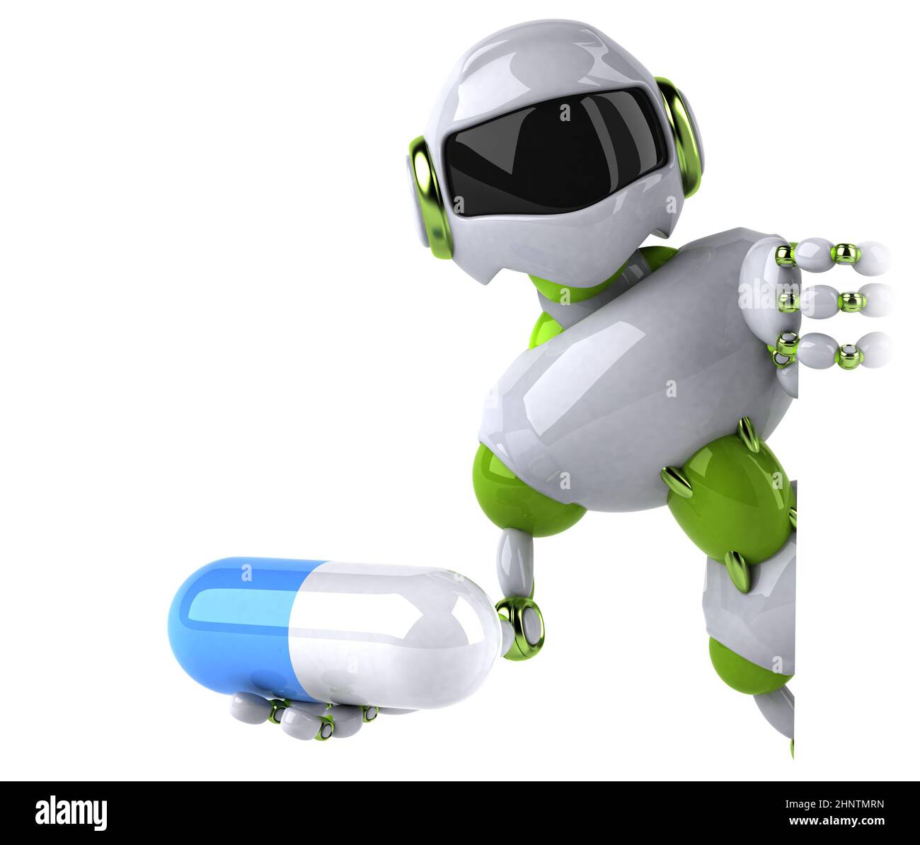 Green robot - 3D Illustration Stock Photo - Alamy