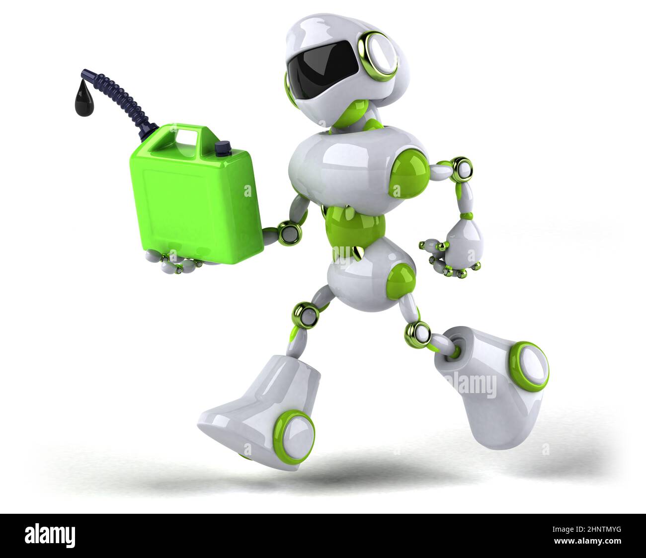 Green robot - 3D Illustration Stock Photo - Alamy