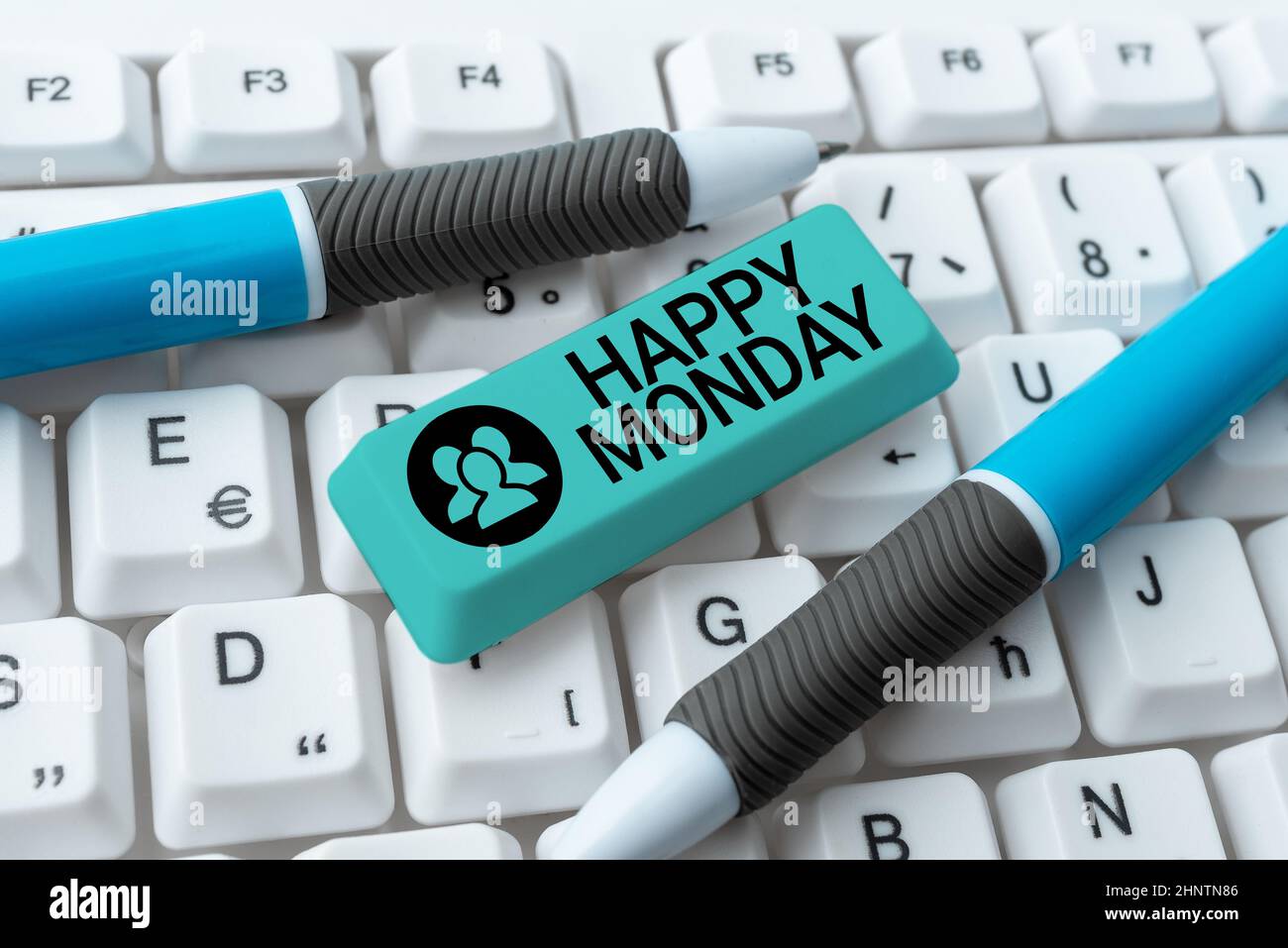 Writing displaying text Happy Monday, Internet Concept telling that ...