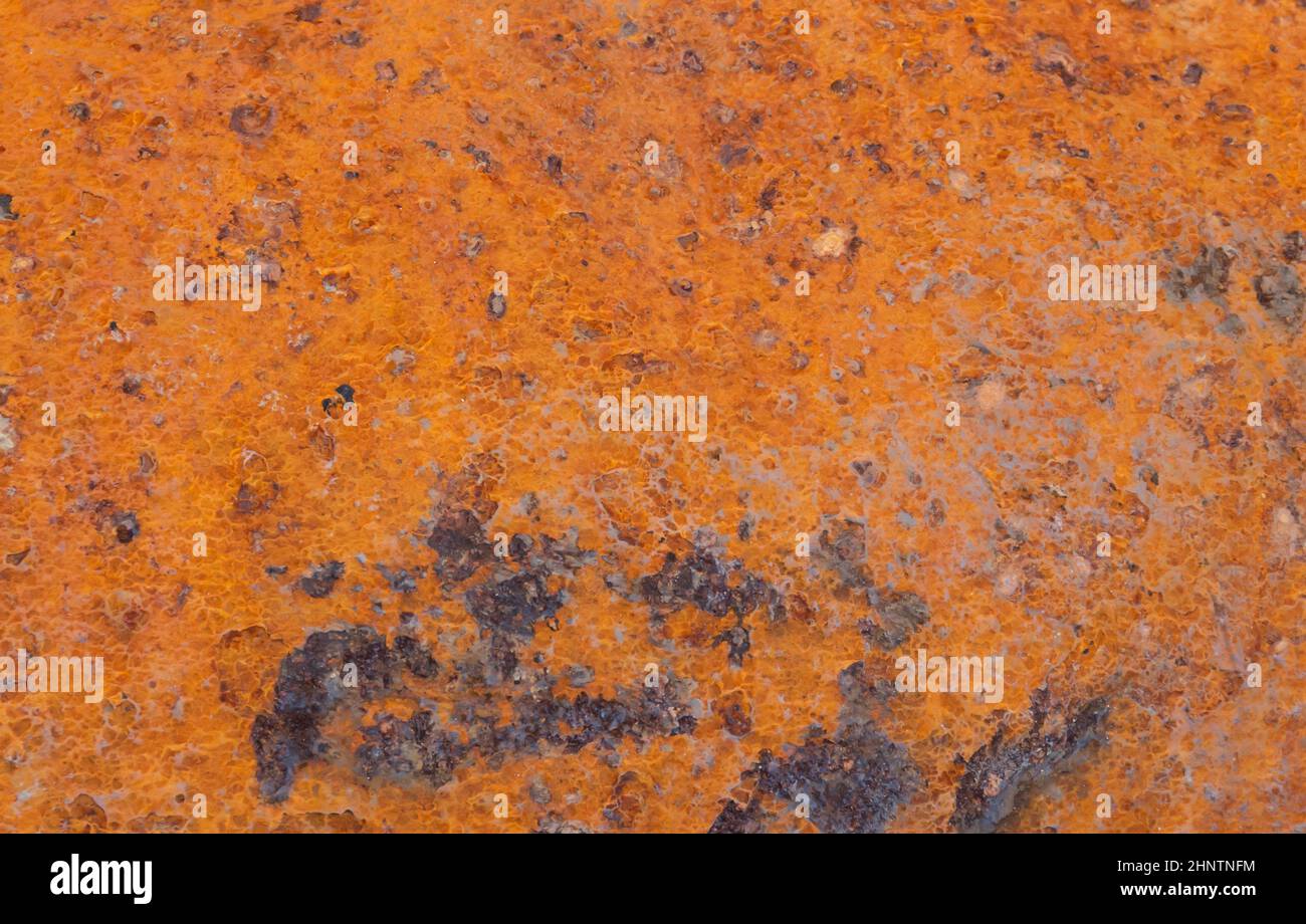 old metal plate rusted by sea water Stock Photo - Alamy