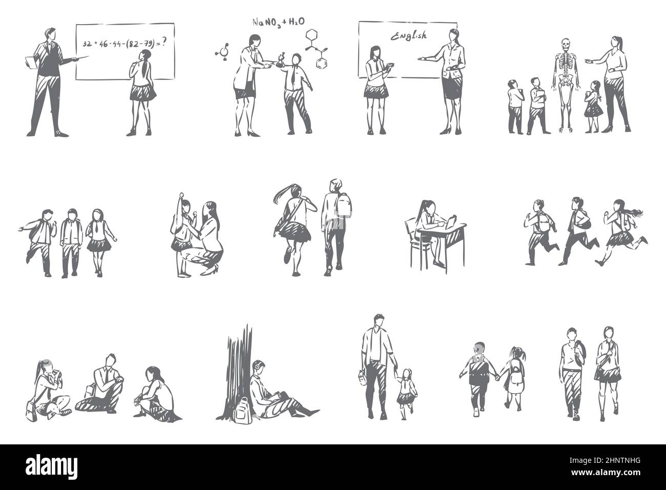 Schoolkids secondary Cut Out Stock Images & Pictures - Alamy