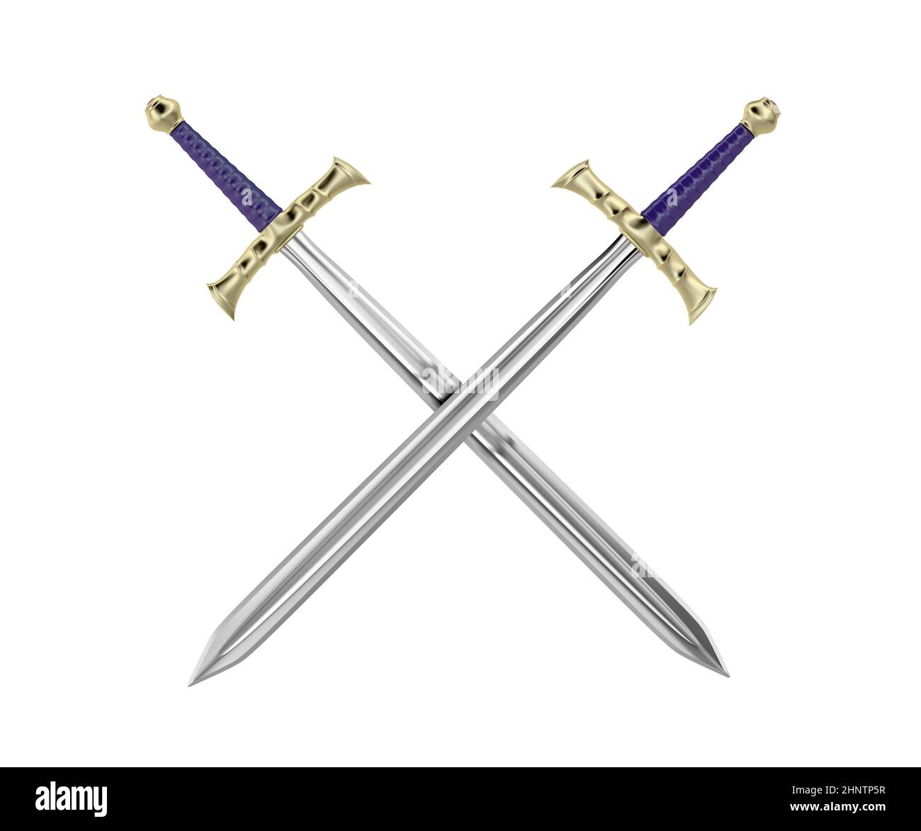 Crossed swords isolated on white background Stock Photo - Alamy