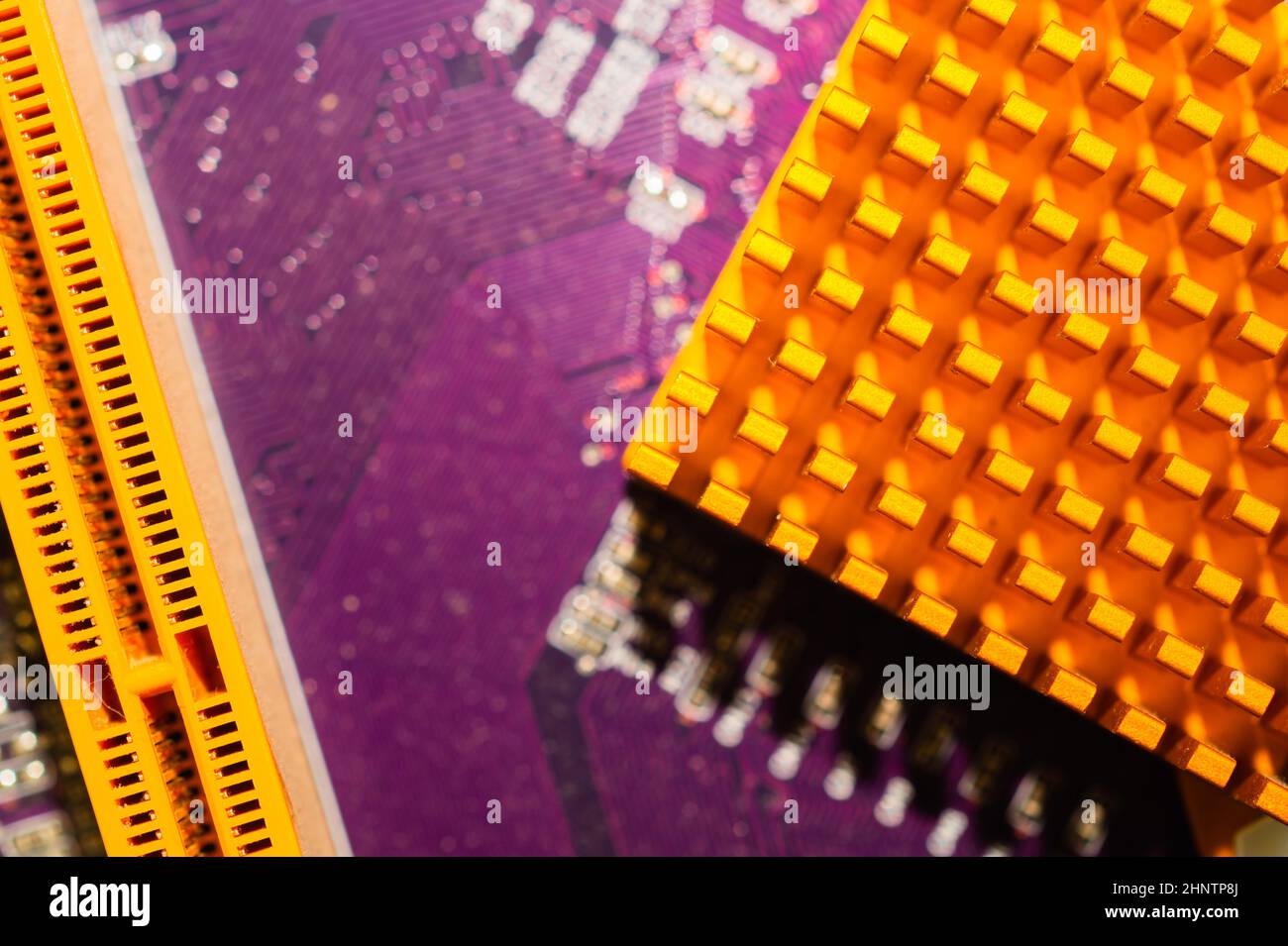 Computer radiator abstract macro background. processor cooling system ...