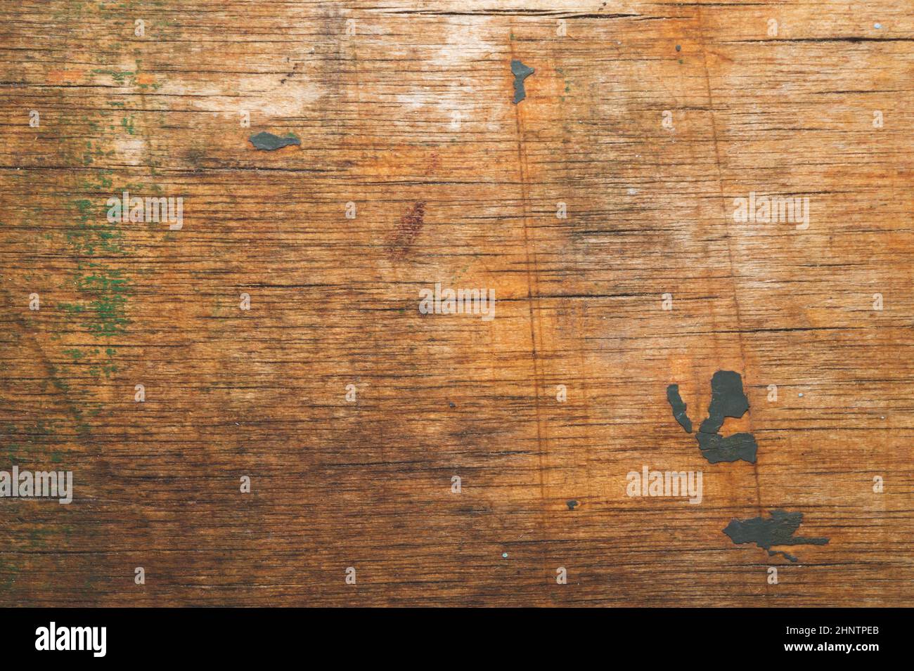 Rough wood with paint spots. old wooden texture. cracked and scratched ...