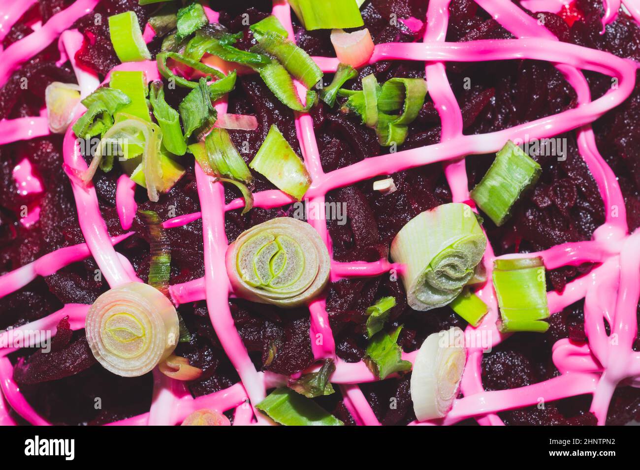 Beetroot salad with greenery. mixed vegetables Stock Photo - Alamy