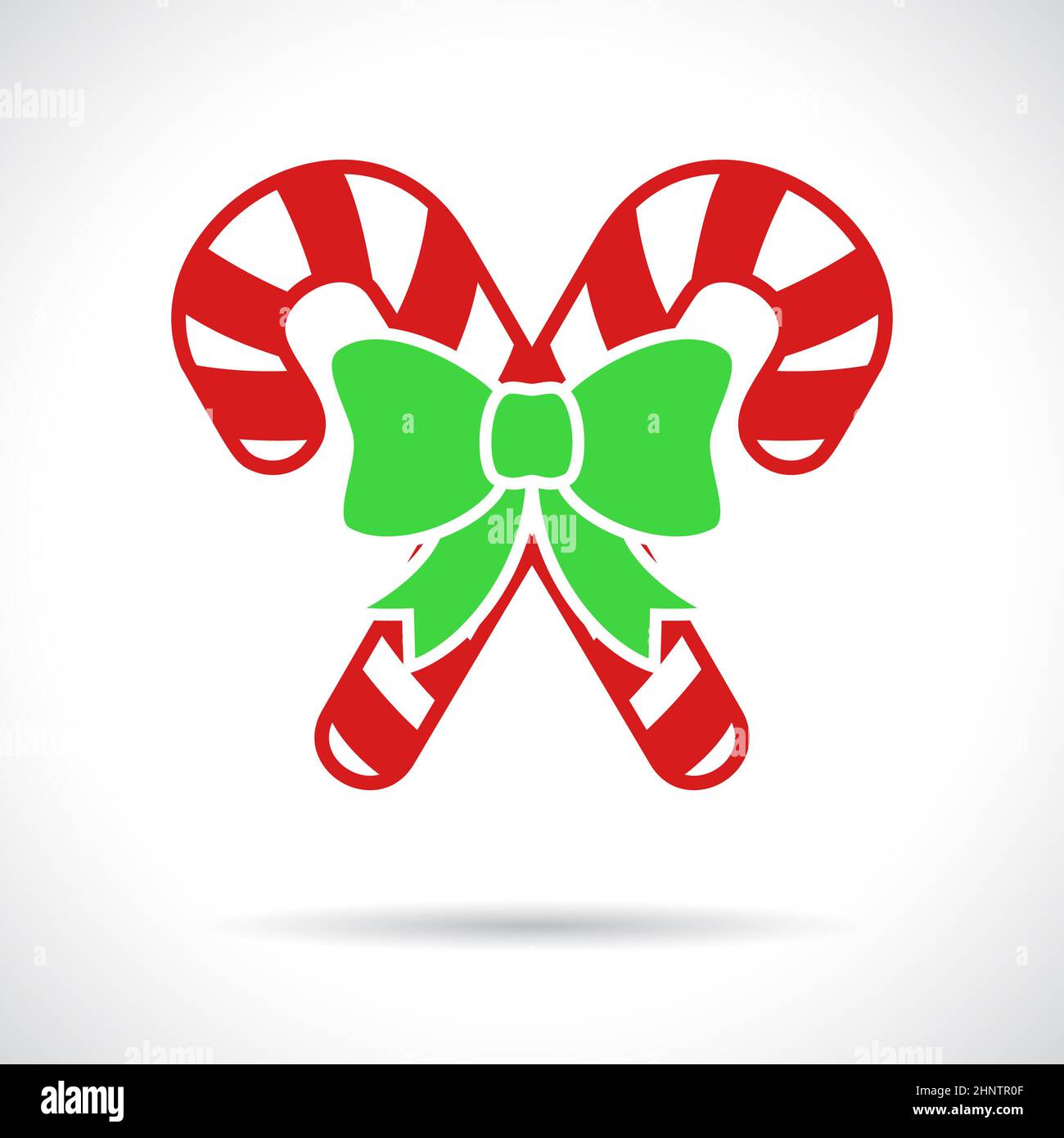 Christmas Candy Cane icon. Infographic symbol with shadow. Festive ...