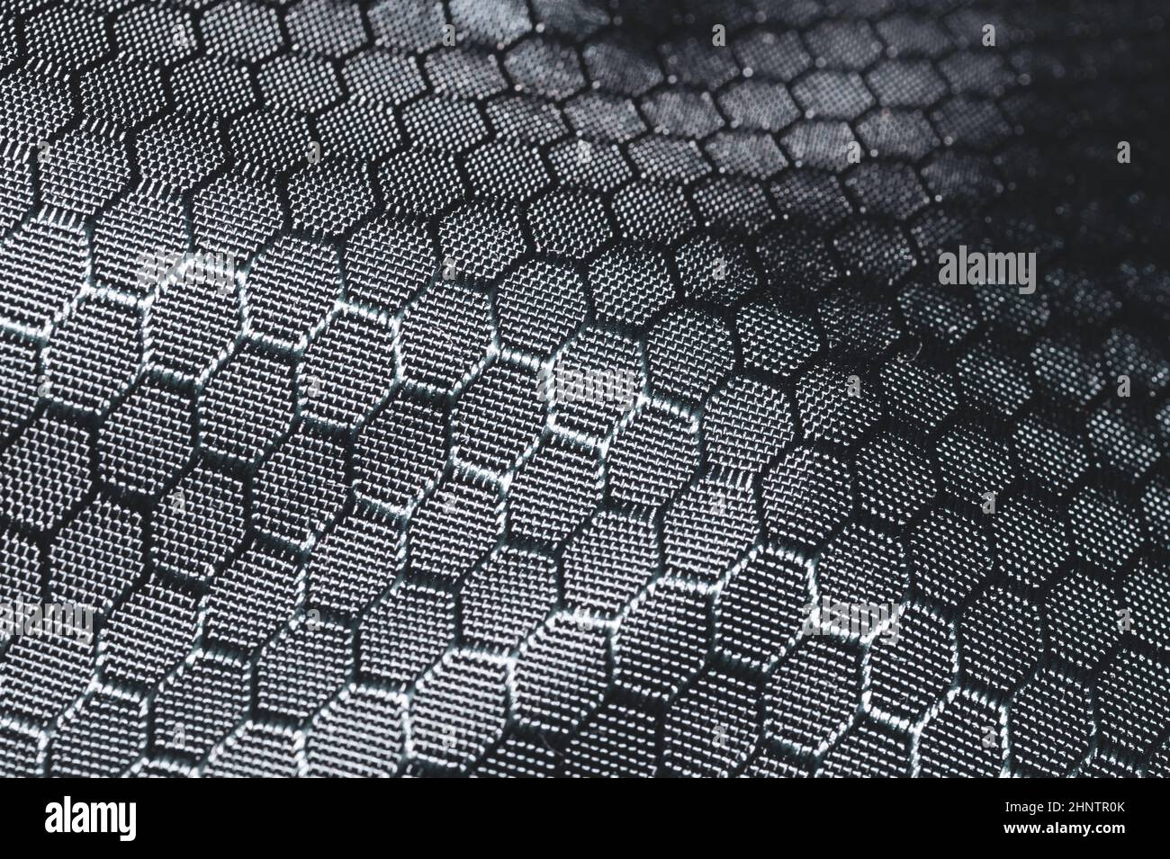 Fabric background with hex shaped cells. textile material Stock Photo ...