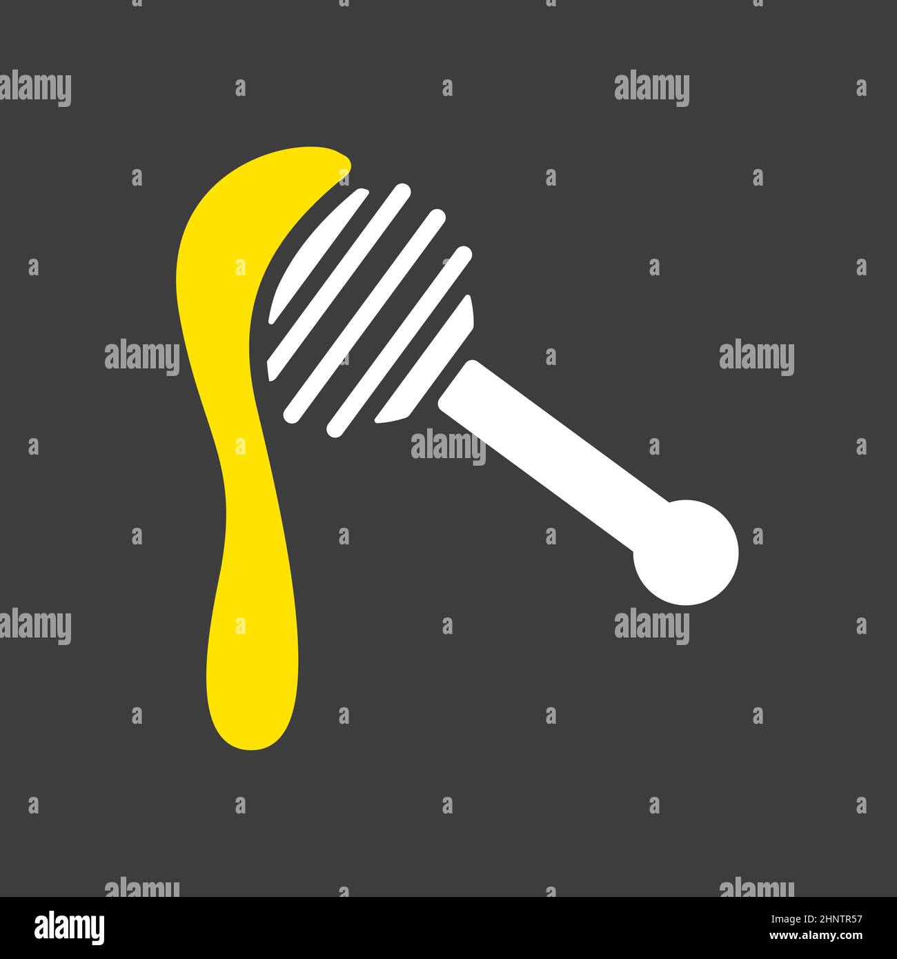 Honey dipper glyph icon. Farm animal sign. Graph symbol for your web ...