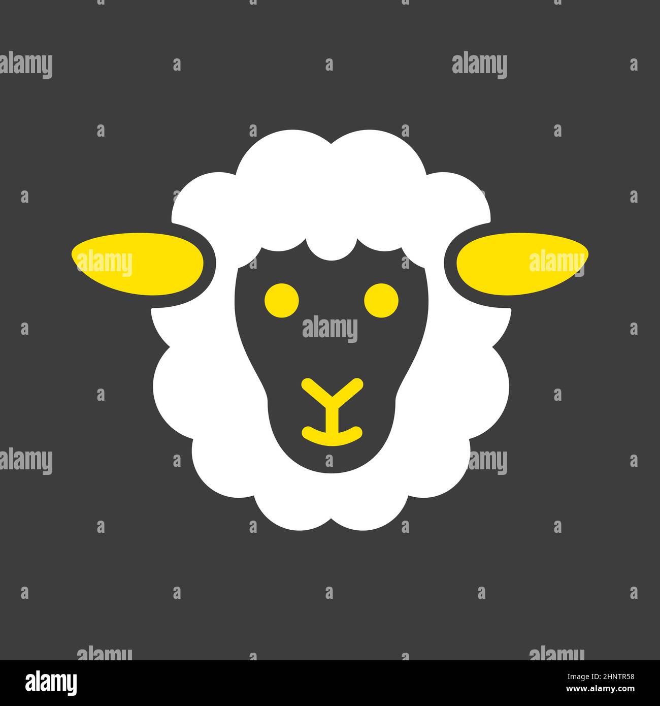 Sheep glyph icon. Animal head. Farm sign. Graph symbol for your web ...