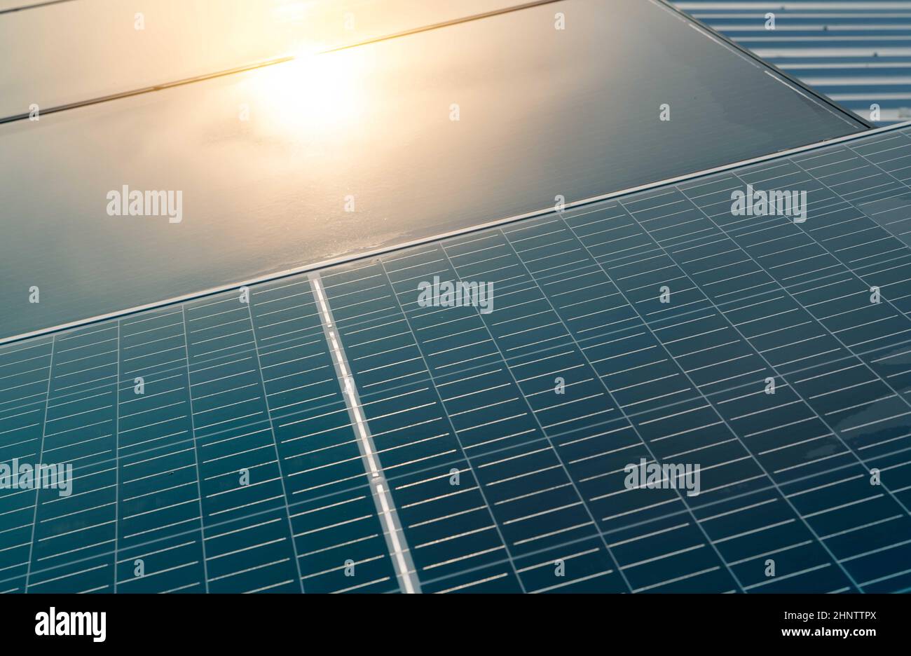 Solar panels or photovoltaic module. Solar power for green energy ...