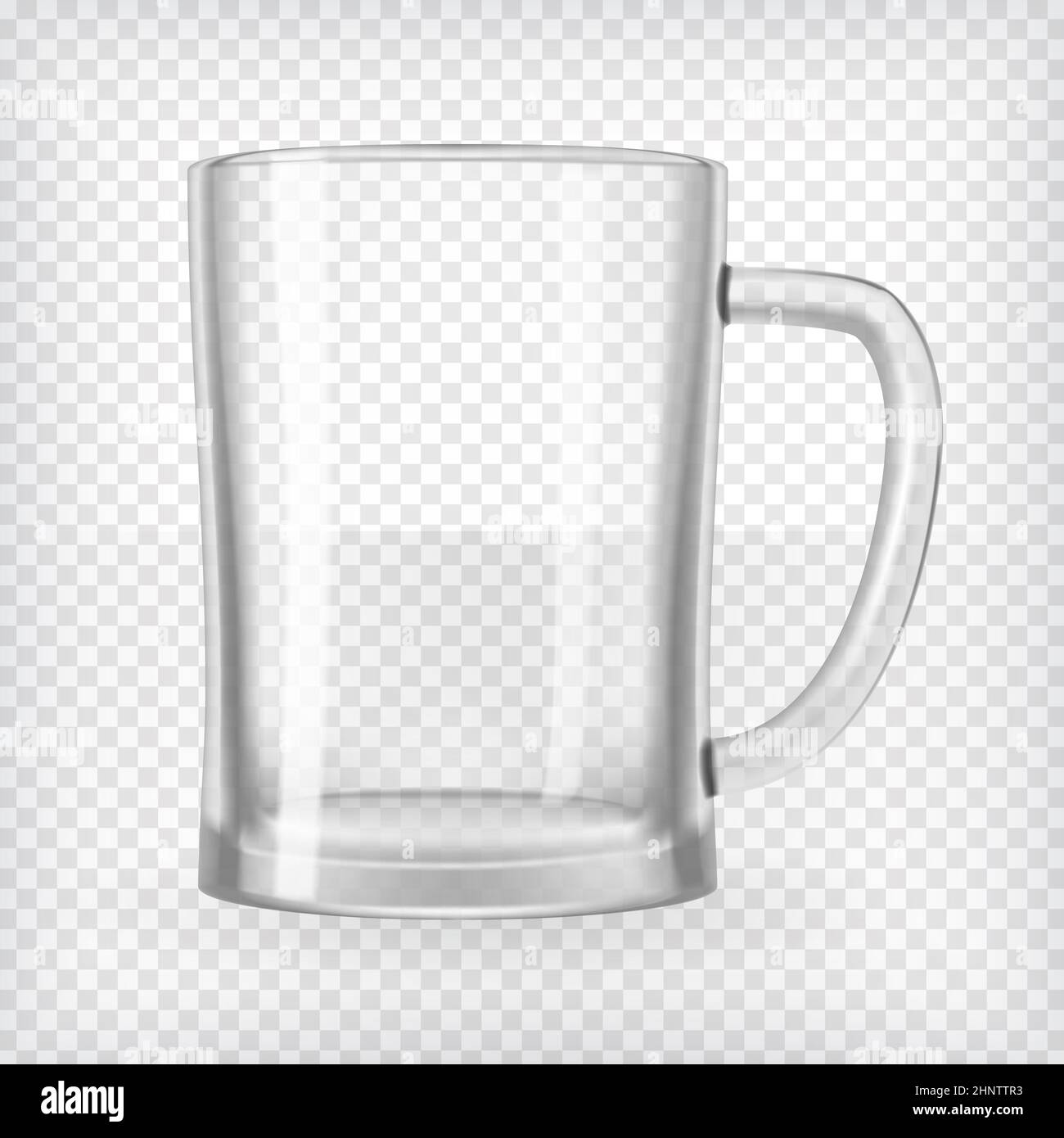 Empty beer mug. Realistic transparent vector illustration Stock Photo ...