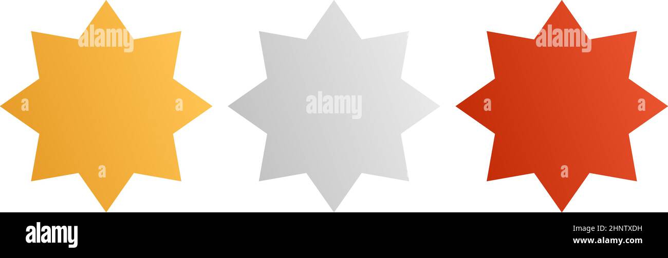 Gold, silver, bronze plaque, banner and seal. Precious metal badge ...