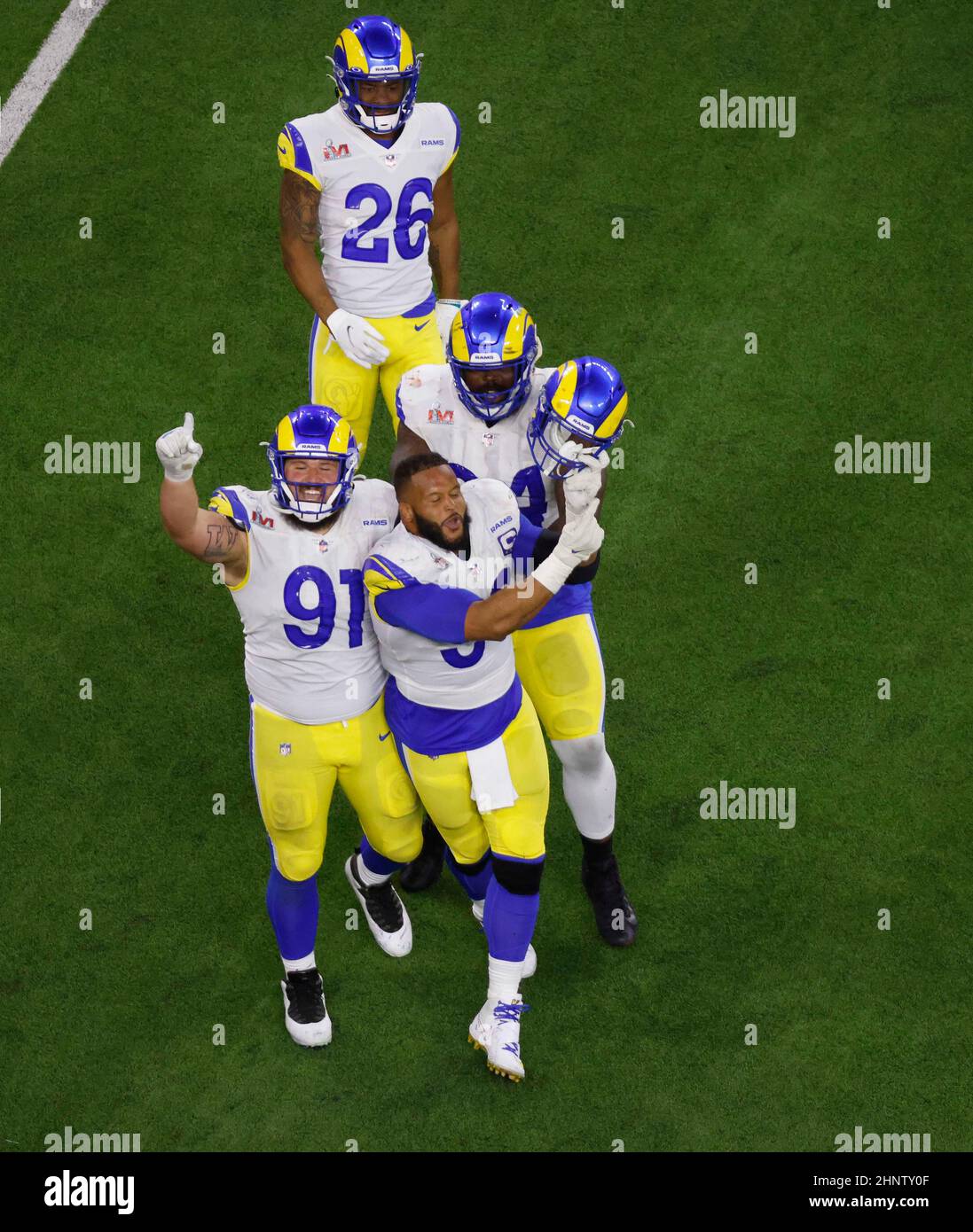 Inglewood, California, USA. 13th Feb, 2022. Los Angeles Rams defensive ...