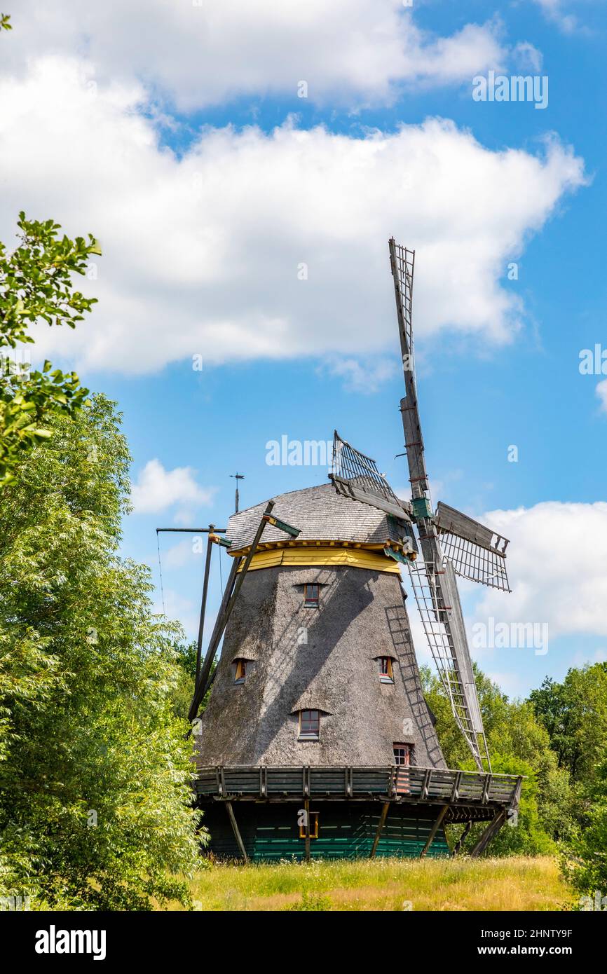 Windmill in Hessenpark, a tourist attraction with architecture of ...