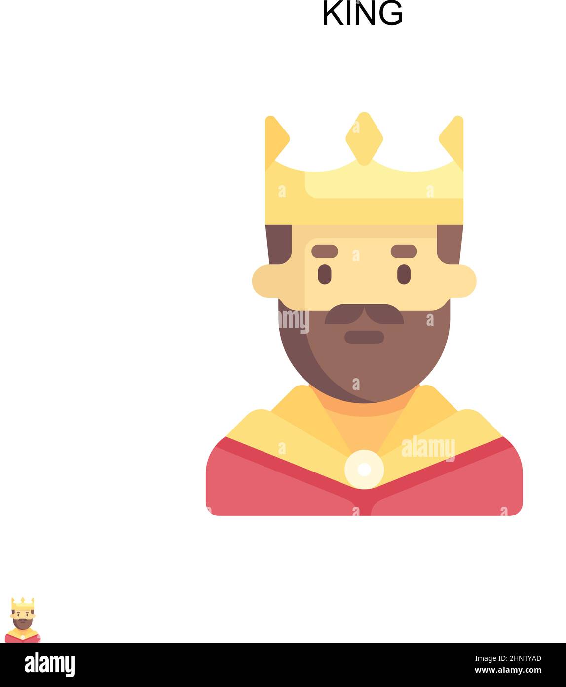 King Simple vector icon. Illustration symbol design template for web ...