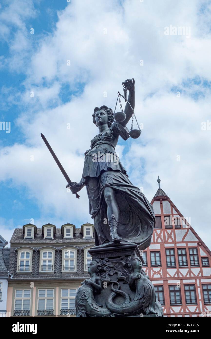 Statue Of Lady Justice In Frankfurt Germany at James Mansell blog