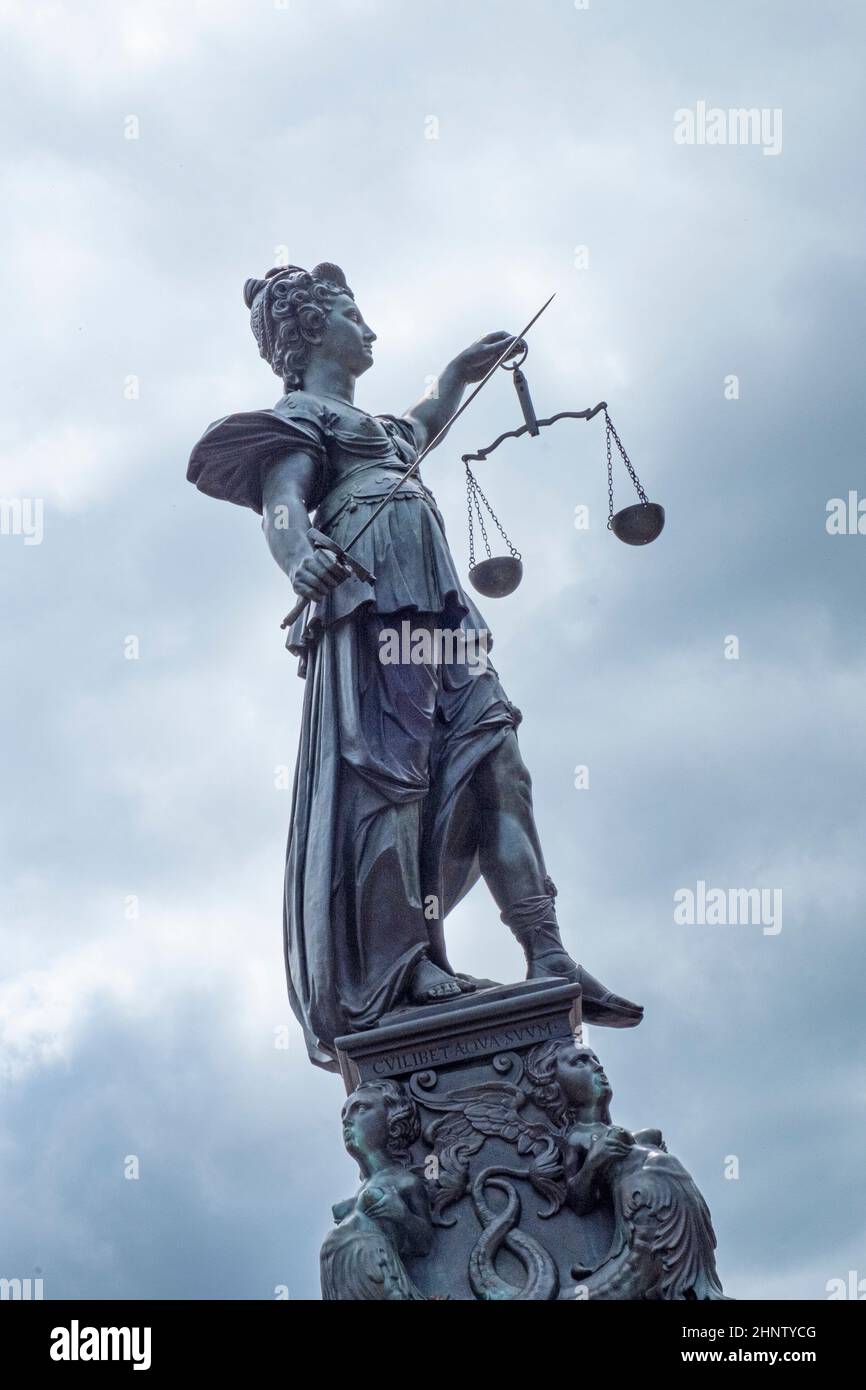 Statue Of Lady Justice In Frankfurt Germany at James Mansell blog