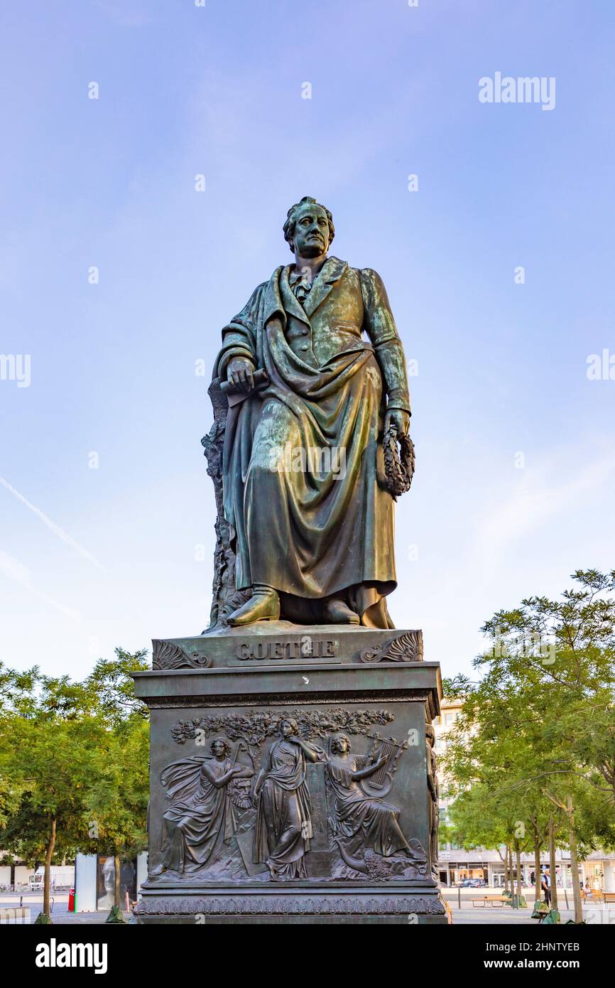 Statue of Johann Wolfgang von Goethe in Frankfurt am main, germany ...