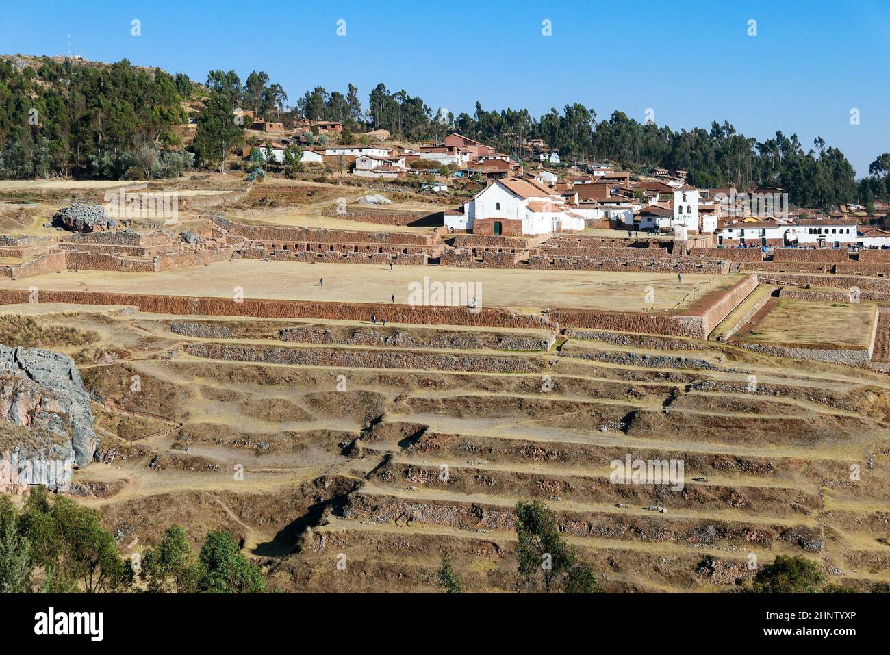 Chinchero in Urubamba District, Colonial Church, Incas Palace ruins and ...