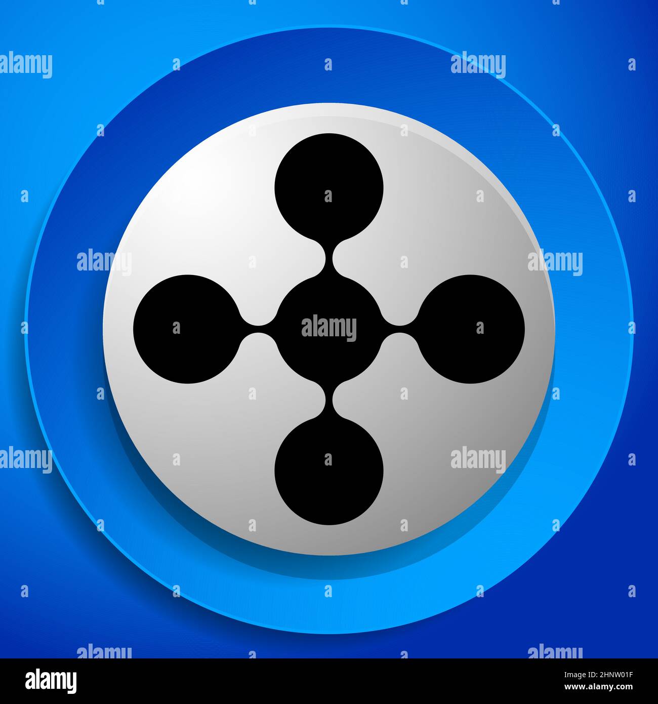Connected circles, nodes as technology, tech, electronics and ...