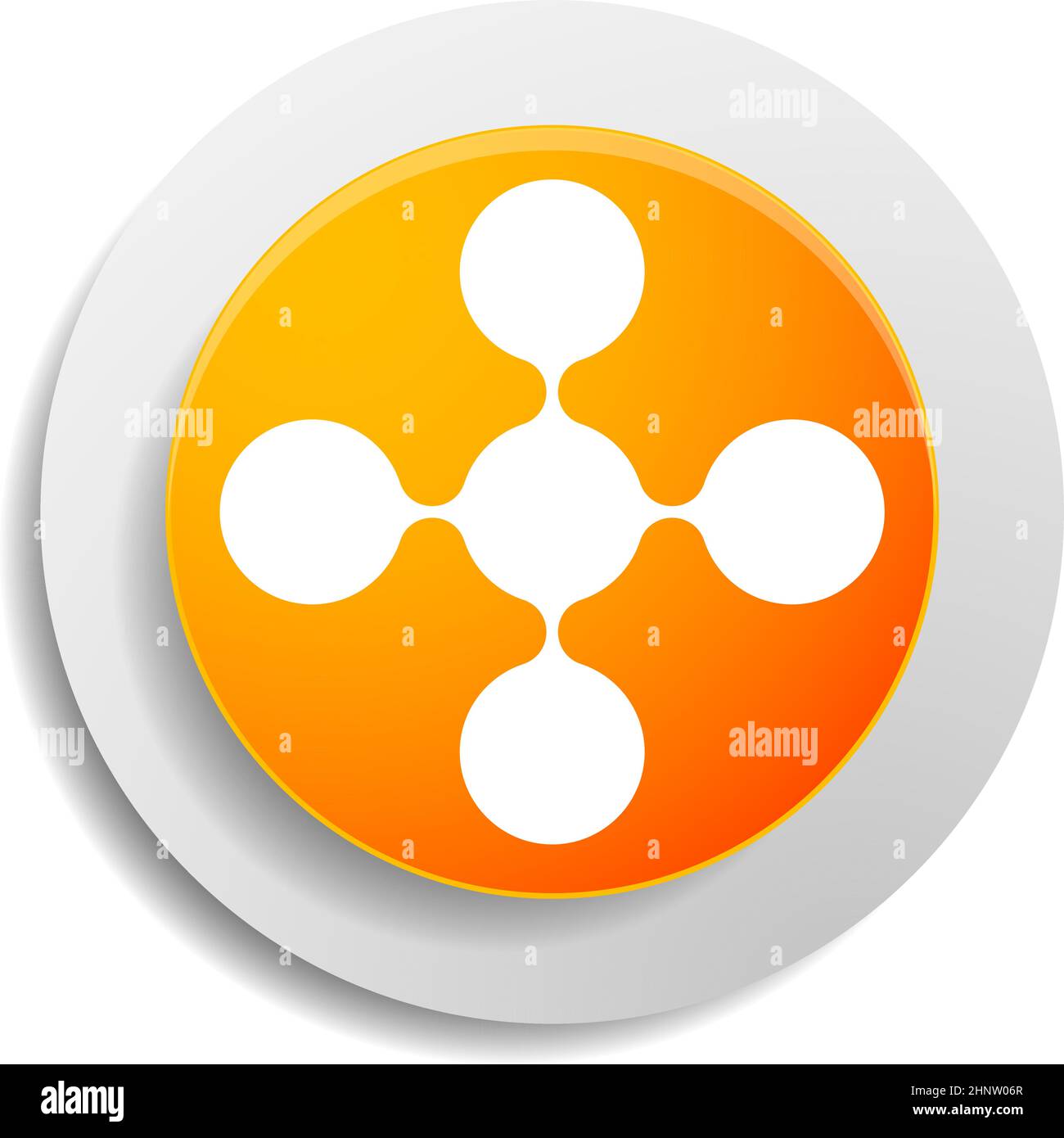 Connected circles, nodes as technology, tech, electronics and ...