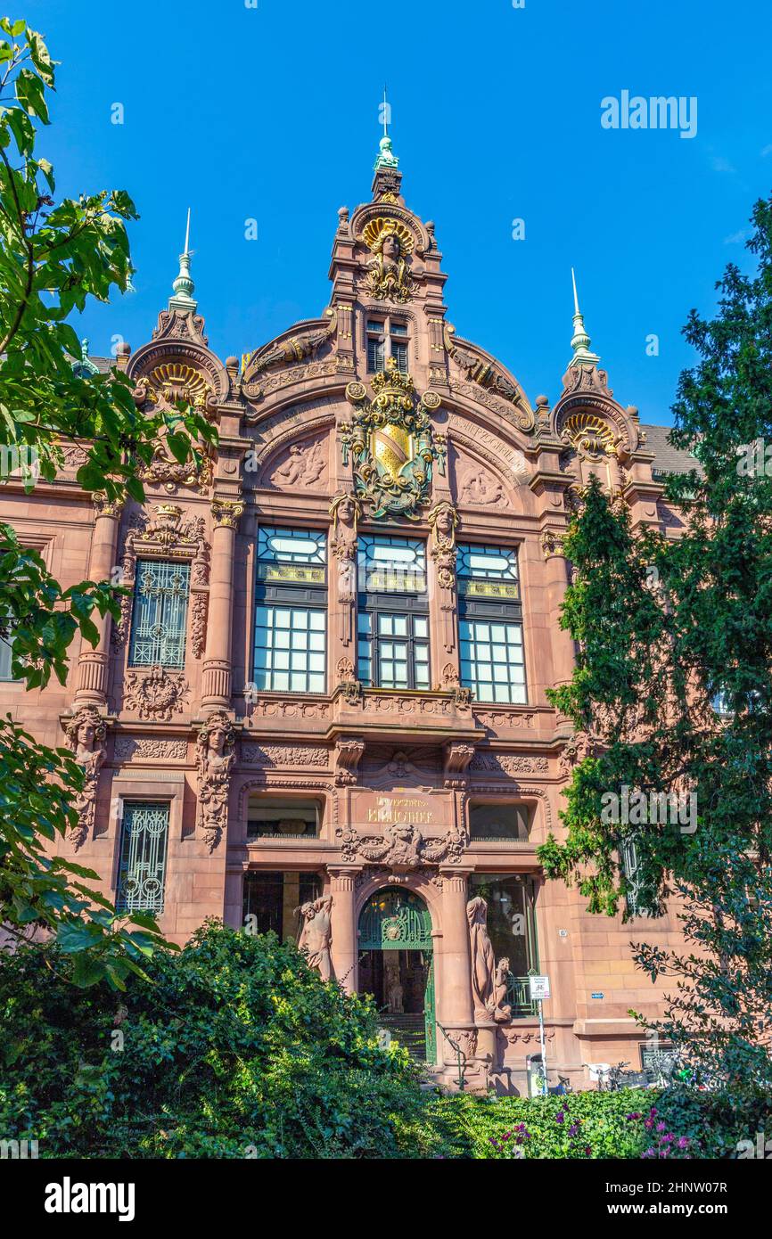 facade of old university Library in Heidelberg, Germany Stock Photo - Alamy