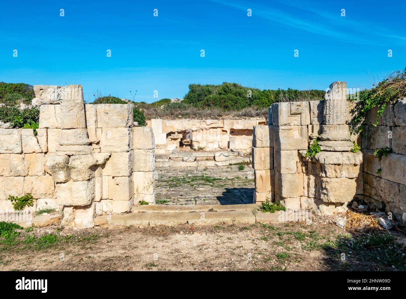 Taula - megalithic ruins. Talaiot de Dalt near Mahon town, Minorca ...