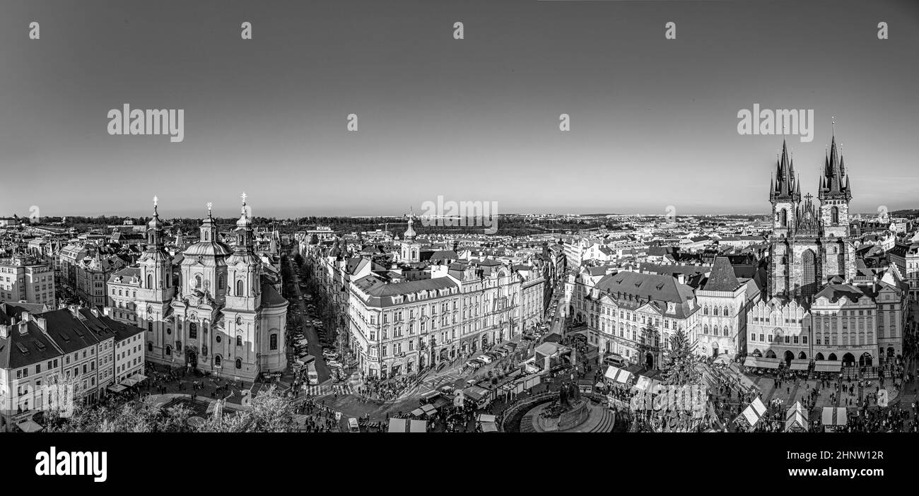 Panorama old market square Black and White Stock Photos & Images - Alamy