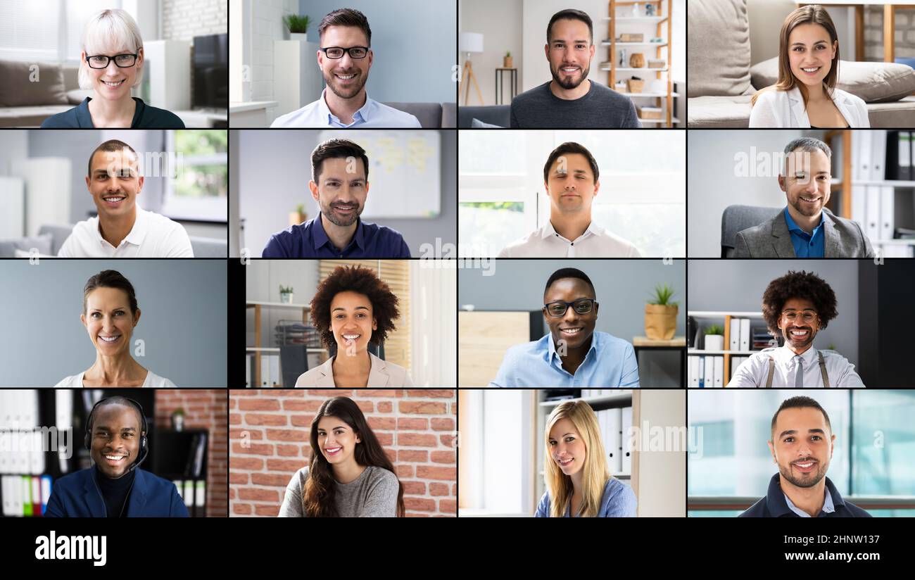 People Diversity Headshot Collage. Crowd Or Group Photo Stock Photo - Alamy