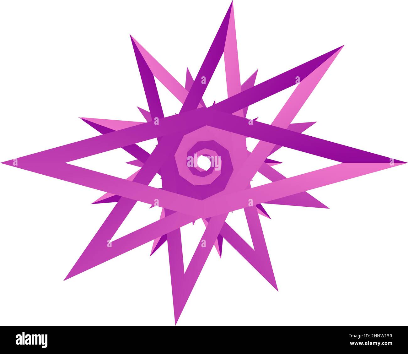 Unique star shape, star contour vector design element - stock vector ...