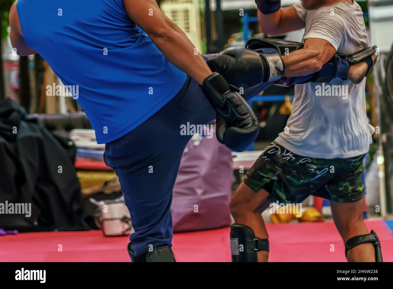 Sparring thai boxing in a boxing stadium Stock Photo - Alamy