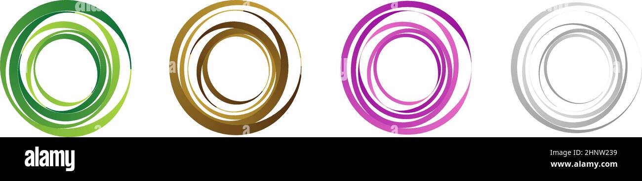 Gradient filled shaded design element, geometric shape set - stock ...